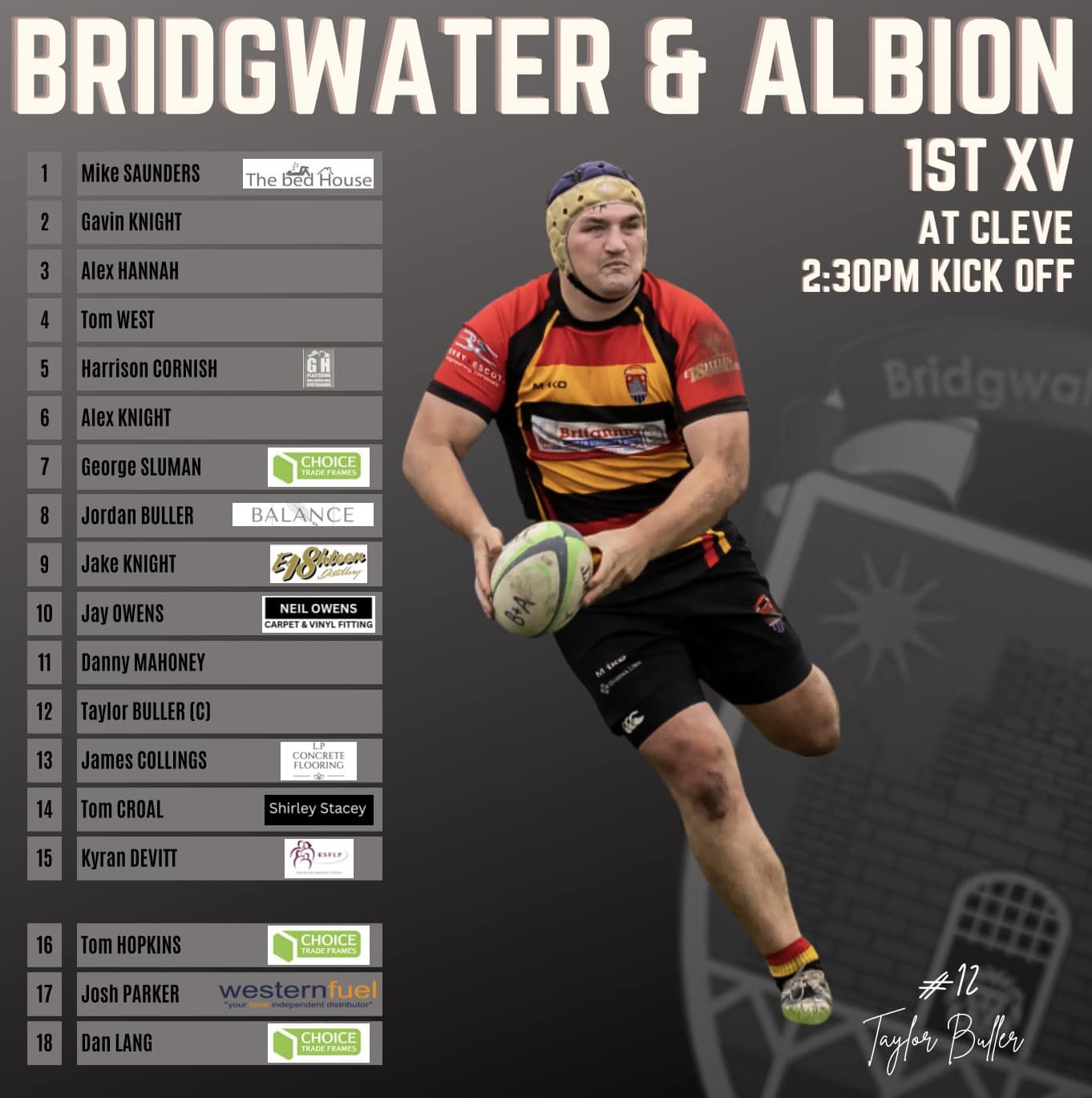 Cleve RFC 27- Bridgwater & Albion RFC 24 - Match Report - Bridgwater ...